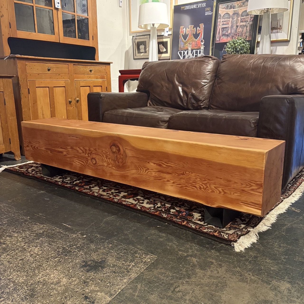 Large Solid Wood Bench - Coast Consignment