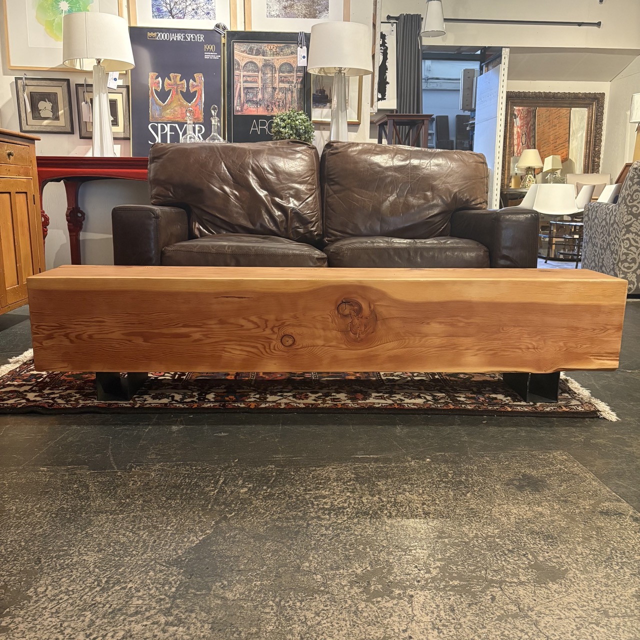 Large Solid Wood Bench - Coast Consignment