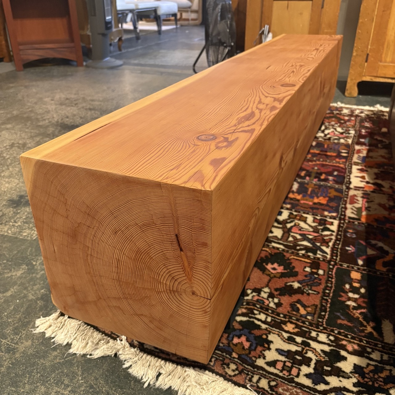 Large Solid Wood Bench - Coast Consignment